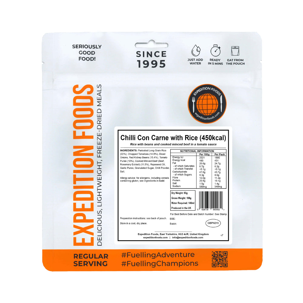 Mre Meals Expedition Foods Chilli Con Carne With Rice (1000kcal ...